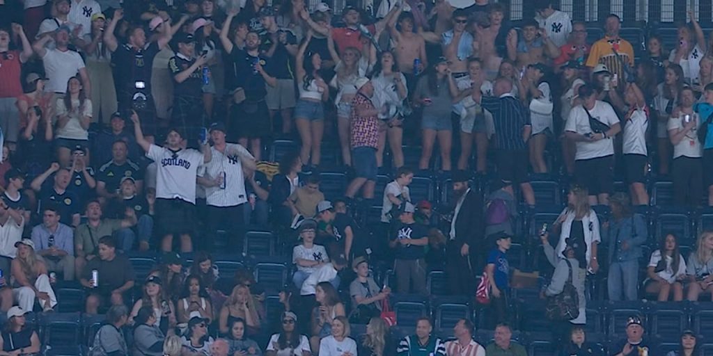 Scottish football fans continue MLB takeover with trip to Yankee ...
